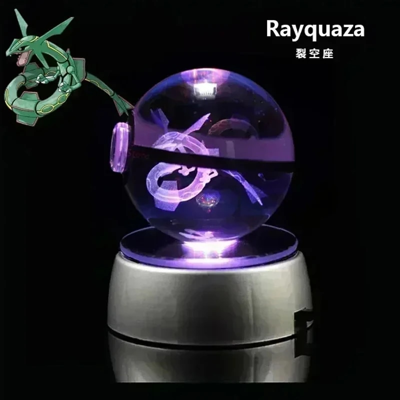 3D Pokemon Crystal Ball Mewtwo Pikachu Gengar Crystal Glass Pokemon ...