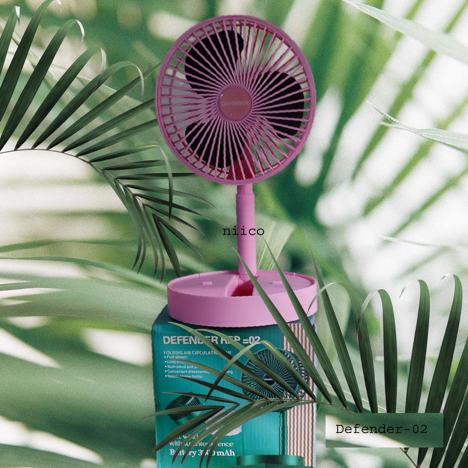 Rechargeable Air Circulation Durable Folding Fan Model: DEFENDER REP=02 ...