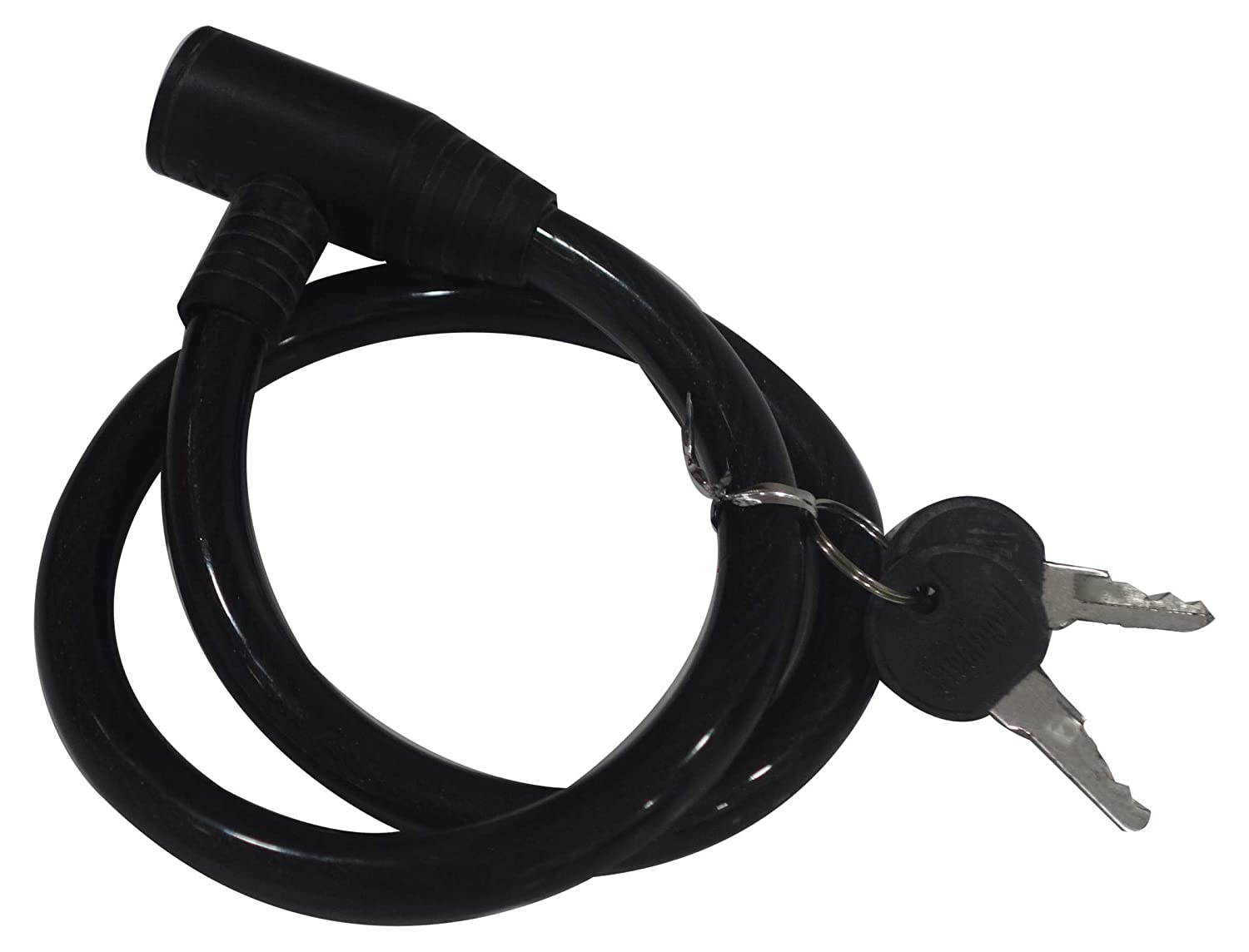Bicycle Cable Lock / Steel Key Helmet Cable Lock (Black) | Daraz.com.bd