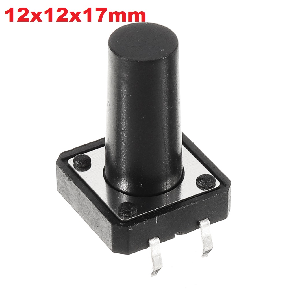 5Pcs- LONG Head MOMENTARY Push Button Switch 12x12x17mm 4P 4Pin On Off Panel Momentary Tactile ...