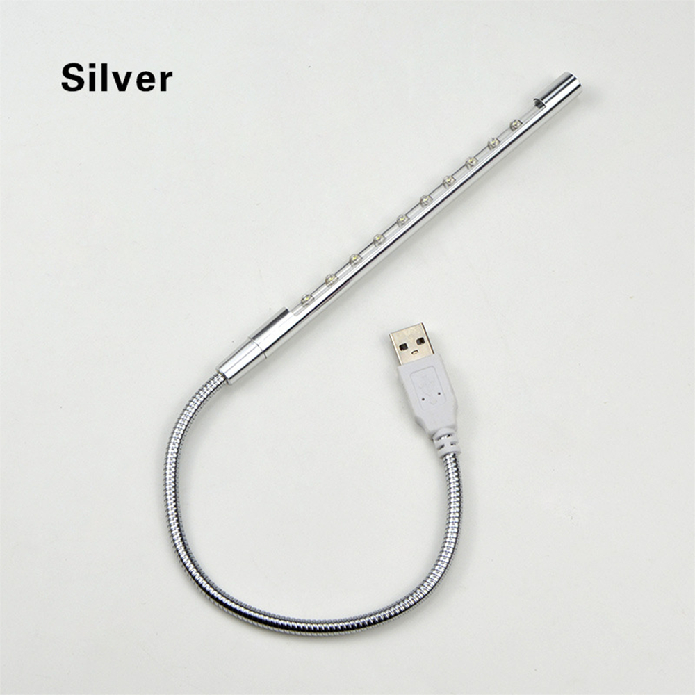 Mini Portable USB LED Book Light Ultra Bright Reading Book Lamp 10 Lights For Power Bank PC ...
