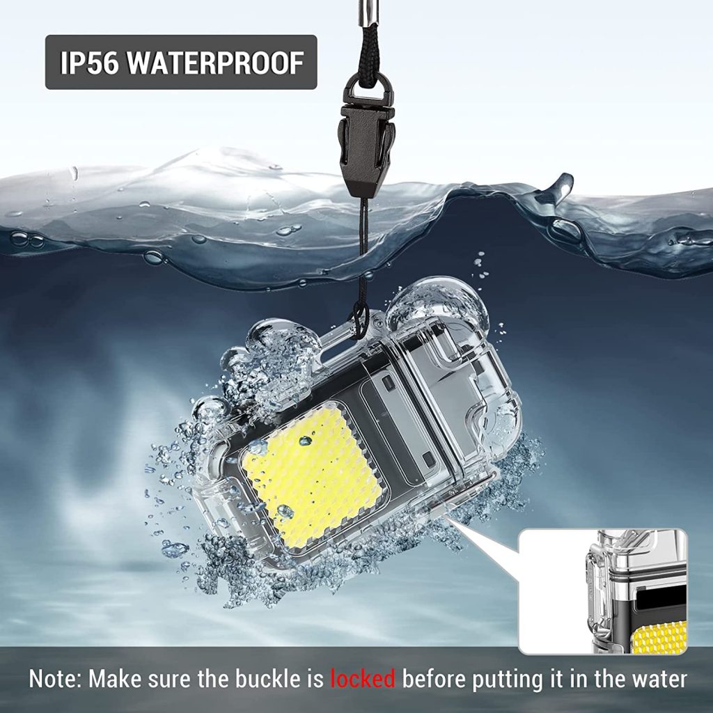 Lighter Flashlight Transparent Waterproof ARC Electric USB Camping ...