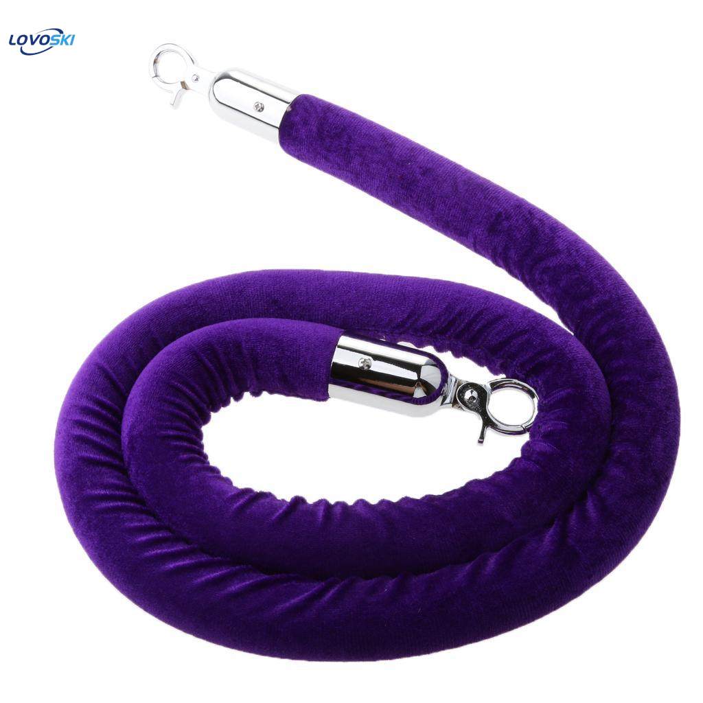 4pcs Purple 1.5m Velvet Rope Crowd Control Stanchion Post Queue Line ...