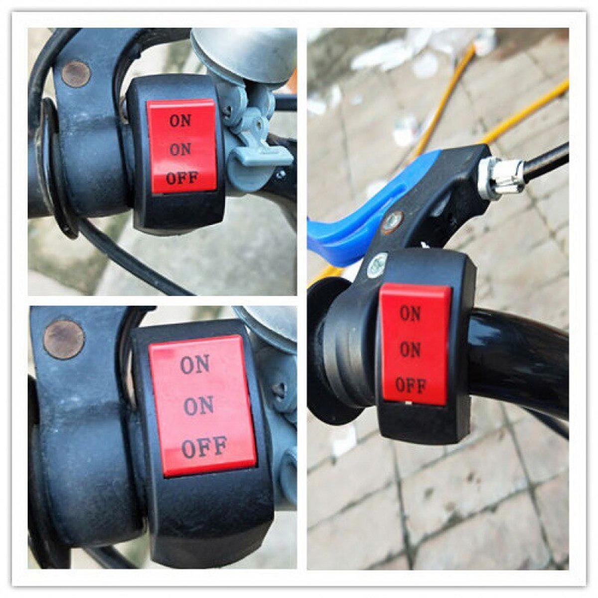 22mm Universal Motorcycle Switch ON/ON/OFF Connector Push Button Switch ...