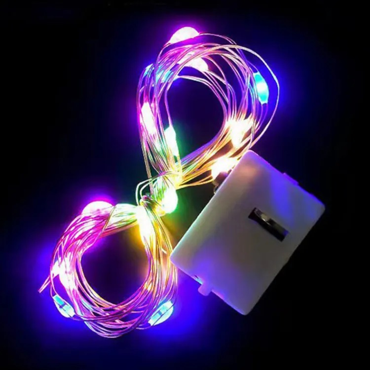 2M 20Led Mini Micro Copper Wire Light Battery Operated Led Strip String ...