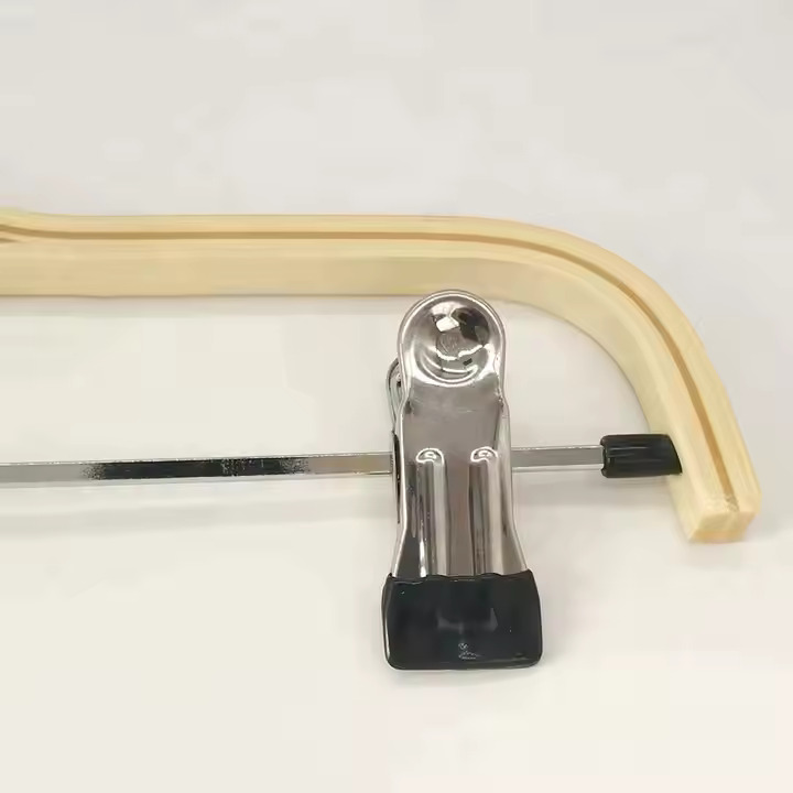 12 pcs Durable Wood Pants Hanger Metal Clips Wooden Hotel Hanger