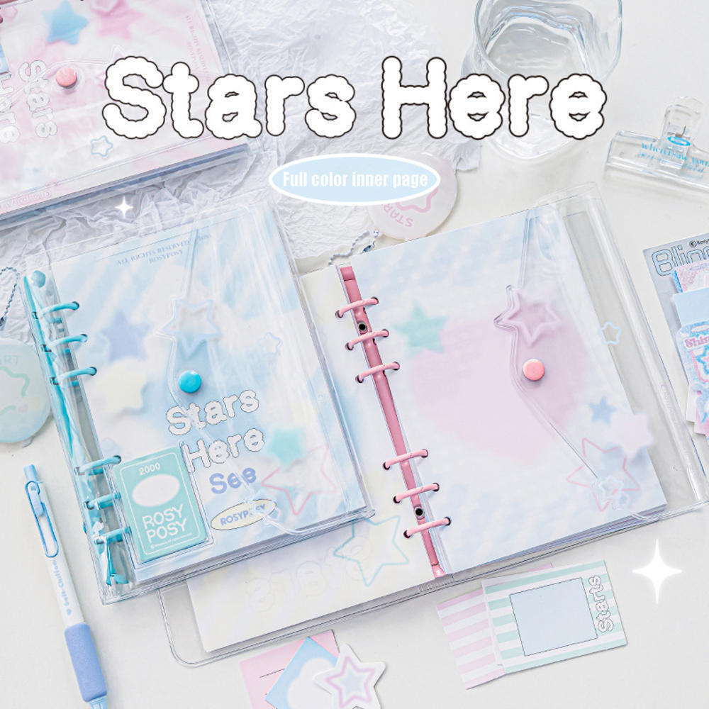 Loose-leaf Diary Book Girl Heart Star Notebook Detachable Notebook ...