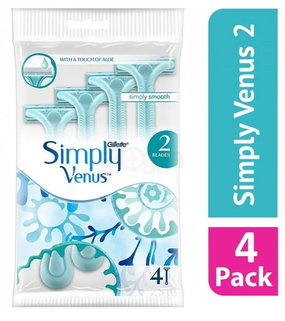 Simply Venus 2 Disposable Razor For Women 4pcs (From Dubai) | Daraz.com.bd