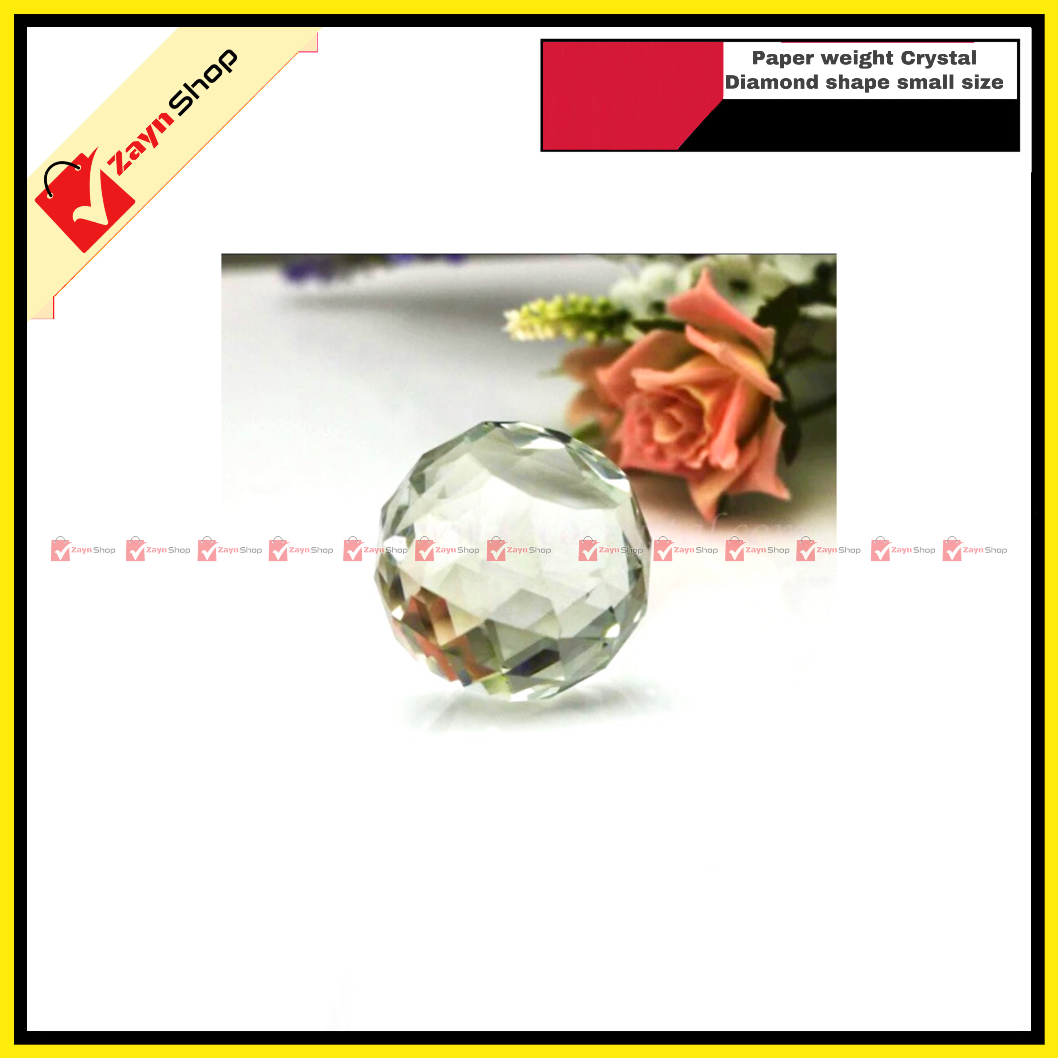 Paper Weight Crystal Diamond Shape small size 1pcs | Daraz.com.bd