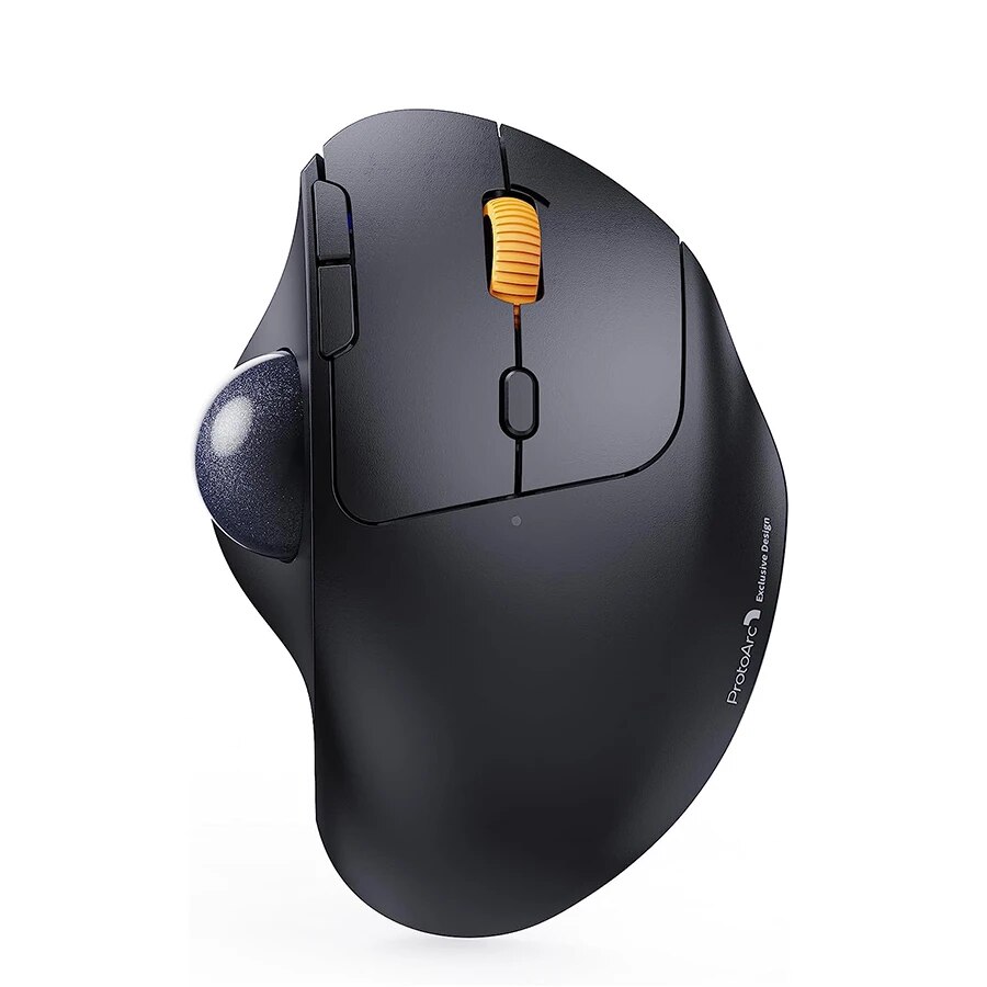 ProtoArc EM04 Trackball Mouse Wireless Rechargeable Ergonomic Vertical ...