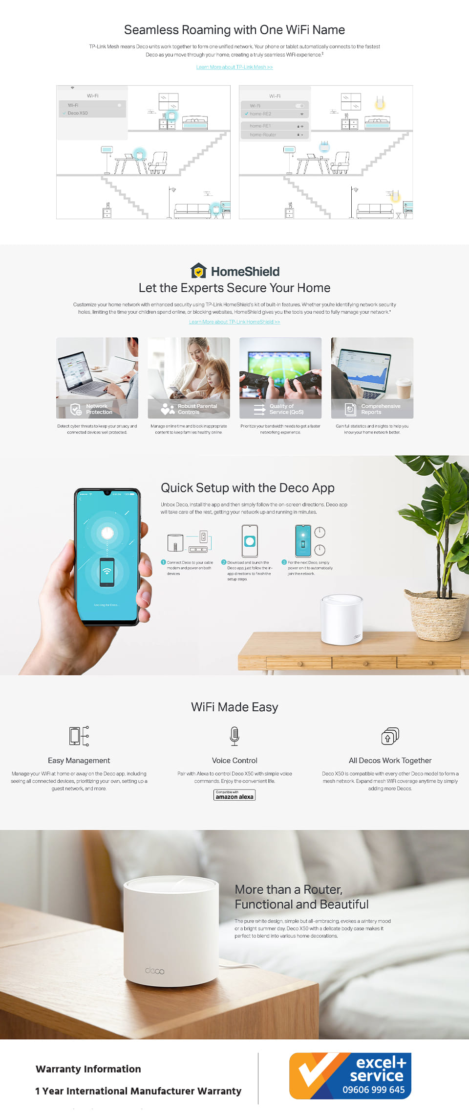 TP-Link Deco X50 1 Pack AX3000 Whole Home Mesh WiFi 6 System Covers up ...