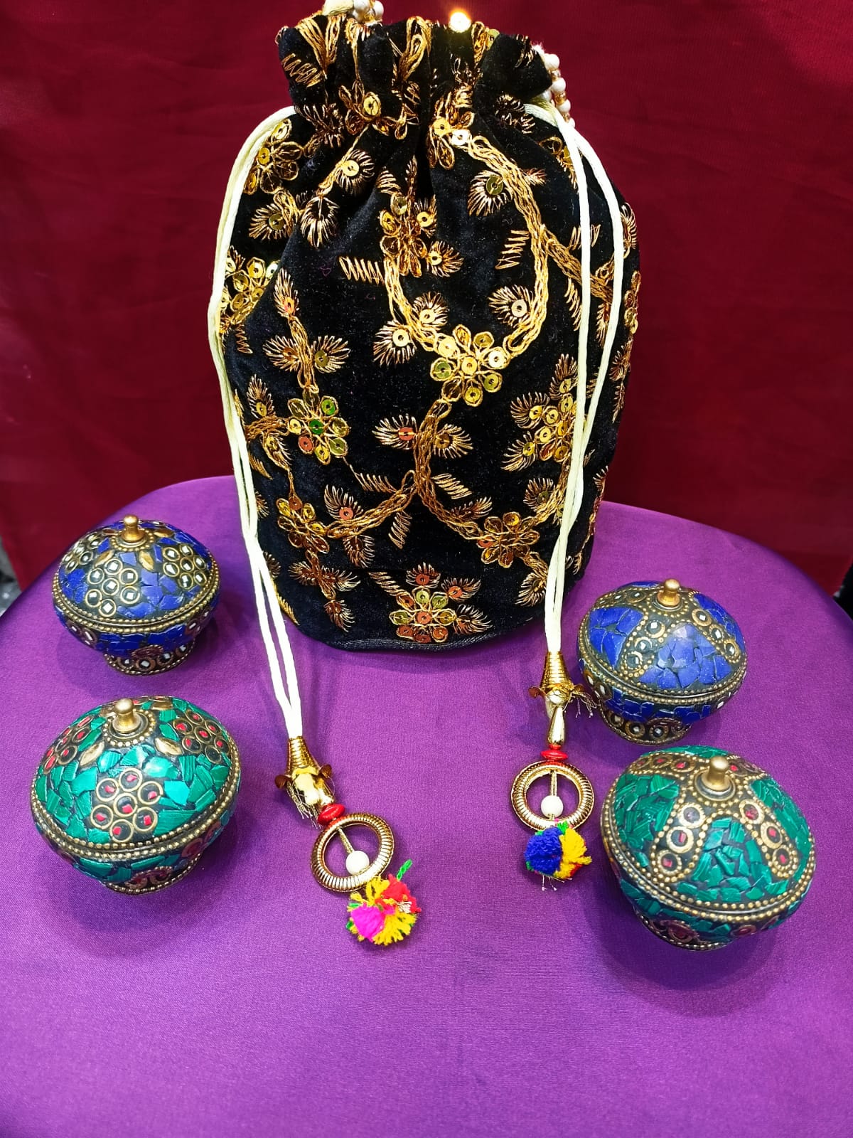 Potli Batwa Women's Bags Nakshi Design Handicrafts Multicolor ...