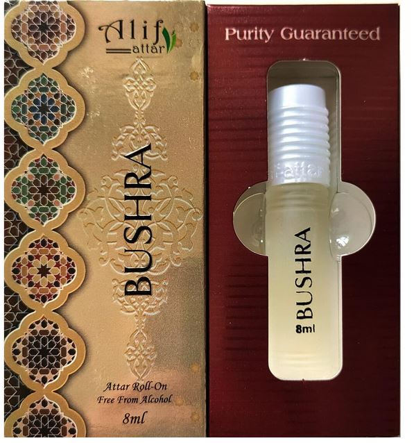 Alif Attar (Bushra) Long Lasting Roll On Ator Non Alcoholic Perfume Oil ...