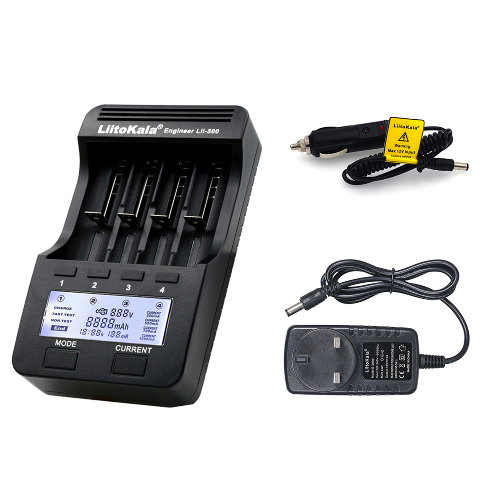 OIMG Liitokala Lii-500 4 Slots Smart Intelligent Batt-Ery Charger Kit ...