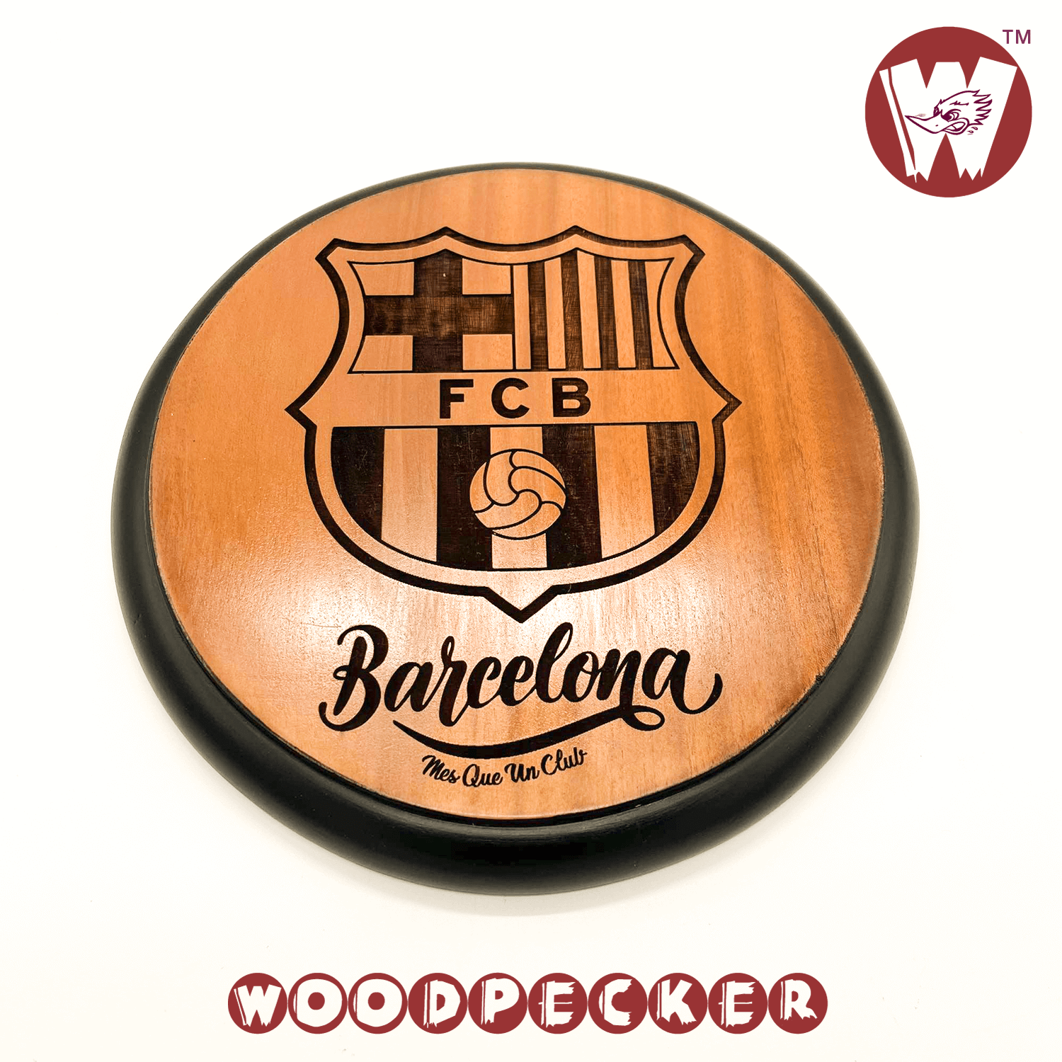 Barcelona Football Club Logo Sports wall matt Black border 8x8/12x12 ...