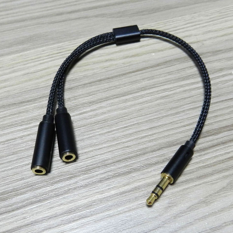 AUX Cable Jack 3.5MM Audio Cable Male to Double Female Stereo Audio ...