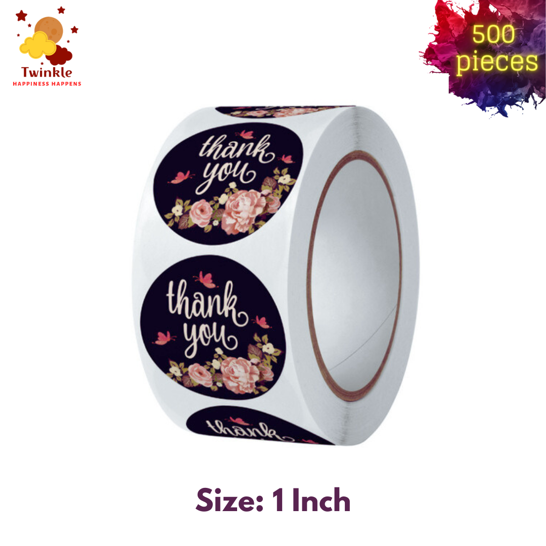 500 pieces 1 Inch Thank You for Your Order Stickers Decorative Thank ...