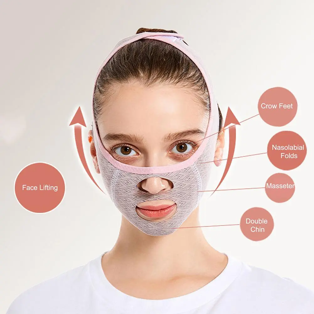 1pc Face Slimming Bandage Mask (Free Size) Face V Shaper V Line Cheek ...