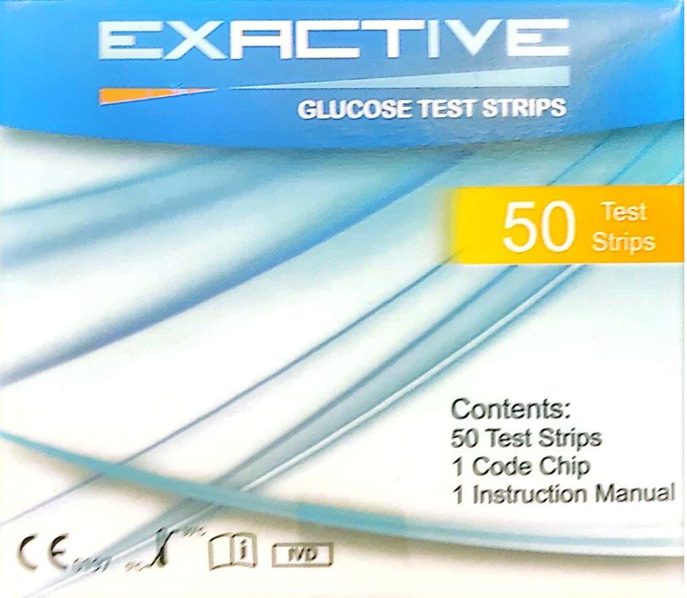 Exactive Vital Blood Glucose Meter Testing Strips 25+25=50Pcs | Daraz ...