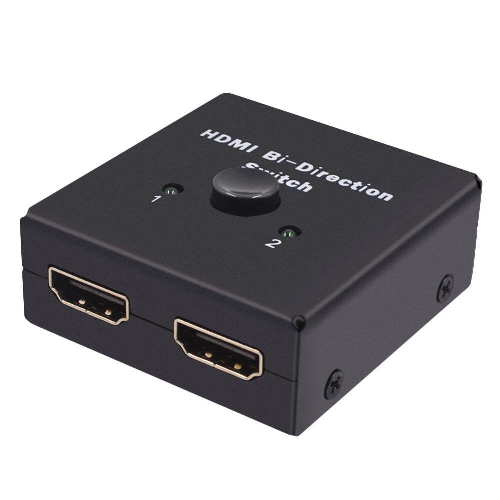 HDMI switch with 2 inputs and 1 output, supports 3D, 1080p TV, PS3, PS4 ...
