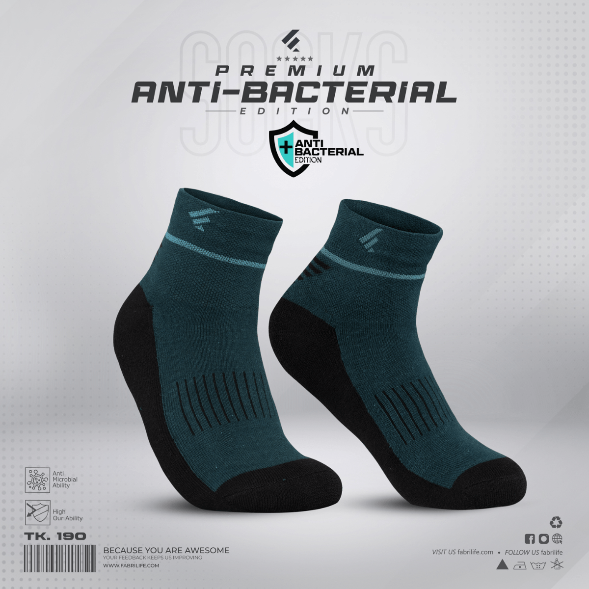 3 Pair Mens Premium Cotton Socks 3 Pcs Pack Thin Non Slip Low Cut Ankle ...