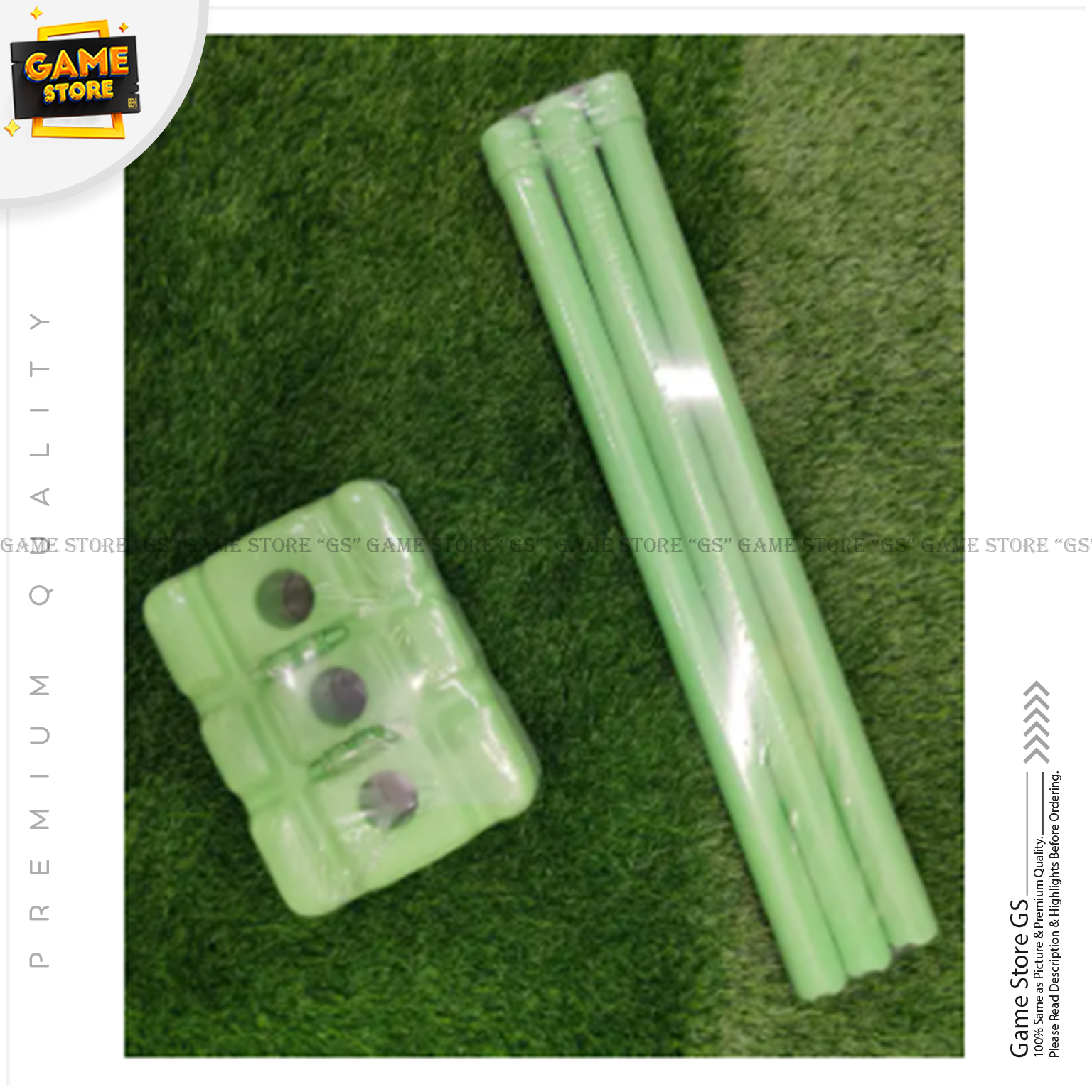 Heavy Plastic Cricket Stumps Set-Plastic Cricket Stamp - Green - Mark ...
