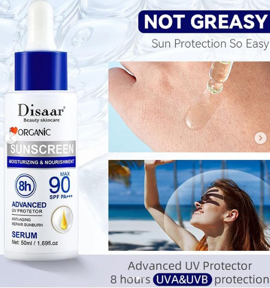 Disaar Spf 90 Sunscreen Serum Long Lasting Uv Protector Sunblock ...