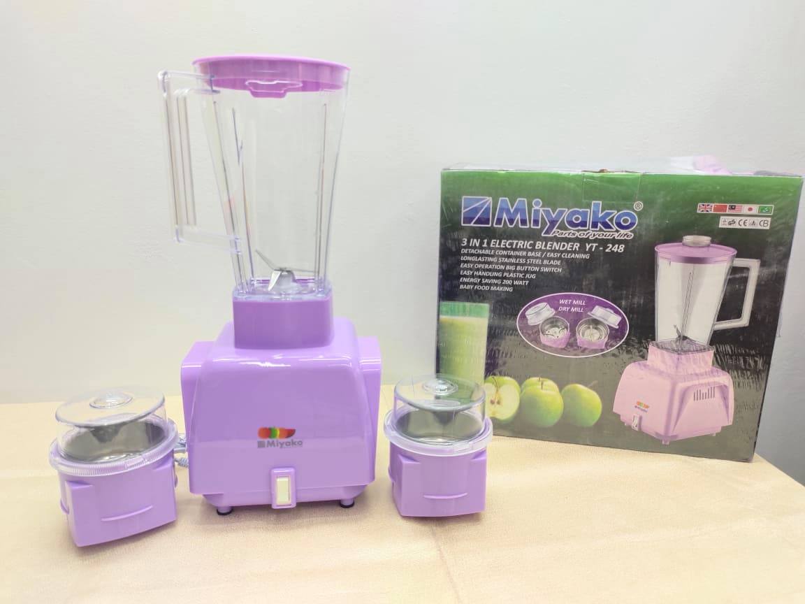 Miyako 3 in 1 Blender, Chopper, Grinder, Muddler . 1 year Warranty With ...
