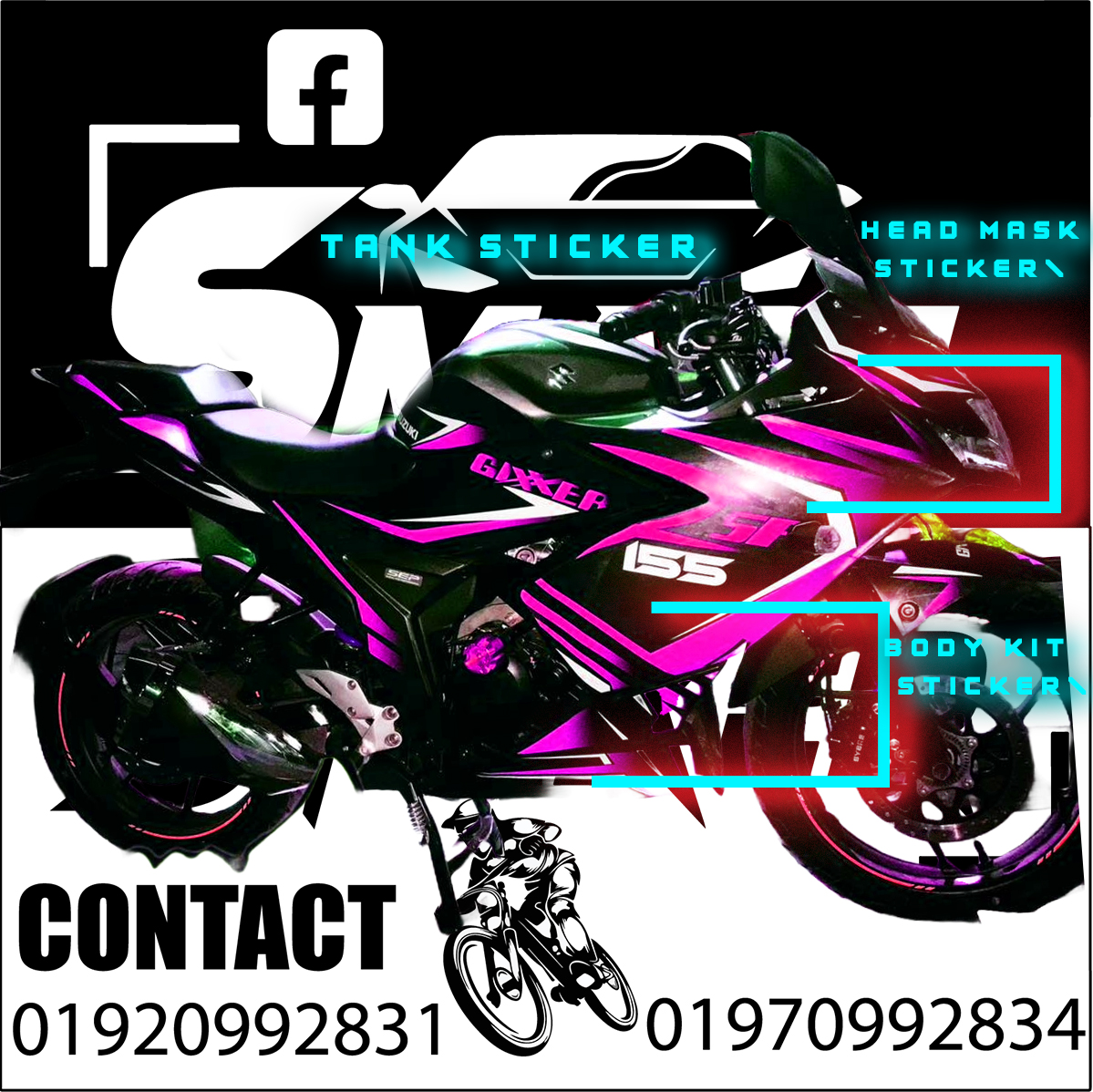 Suzuki Gixxer sf new bike sticker || Suzuki Sf body sticker || Bike ...