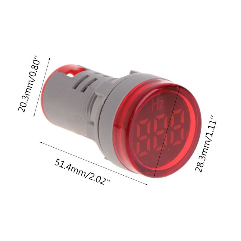 ROUND 22mm AC Hz Meter Frequency Meter Hertz Meter 50Hz 60Hz Panel ...