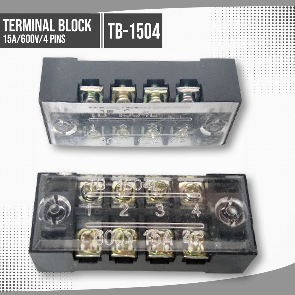 TB-1504 4P Double Row Terminal Block 600V 15A Terminal Block TB-1504 ...