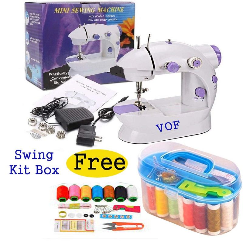 8 in 1 Mini Sewing Machine - Dual Speed Portable Mini Electric Pedal ...