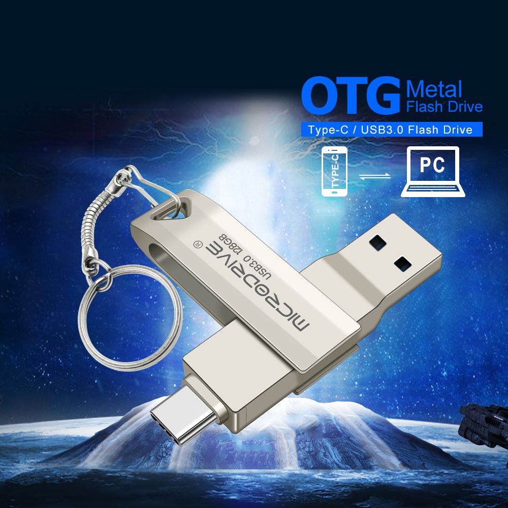 2 in 1 OTG METAL BODY USB 3.0 , 2.0 & usb-C Flash Pen Drive Memory ...