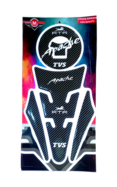 Motorcycle fuel tank pad sticker for apache RTR -black | Daraz.com.bd