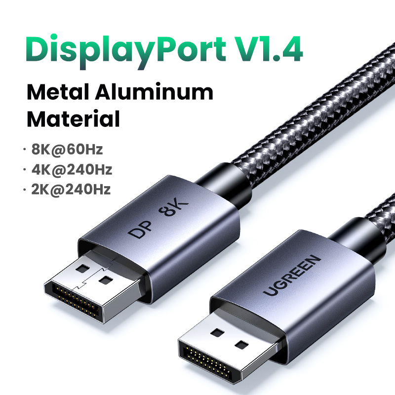 UGREEN DisplayPort Cable 1.4 DP to DP Cable Support 8K@60Hz Display Port Cable Cord for FreeSync ...