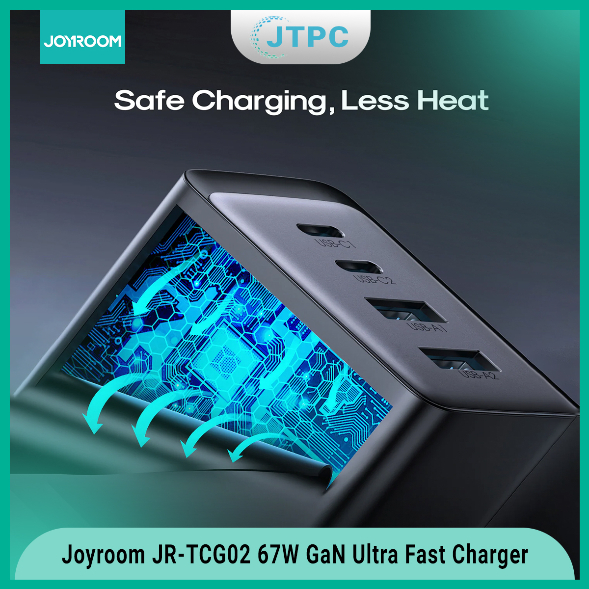 JOYROOM JR–TCG02 GaN Ultra 67W Charger with 100W Cable