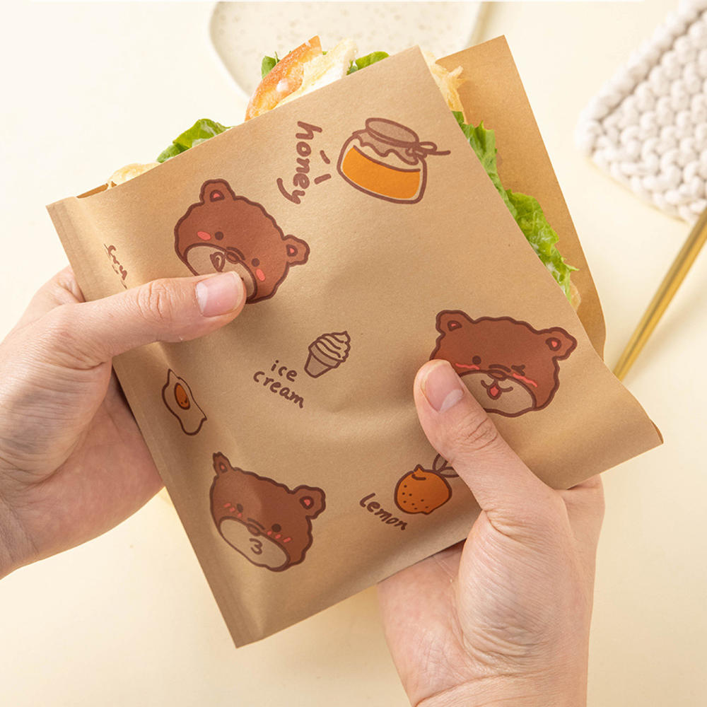 （New）50pc Food Grade Greae Paper Food Wrapper Wrapping Paper For Bread ...