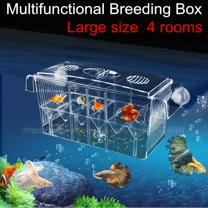 【Exclusive Offer】 Rooms Clear Fish Breeding Box Aquarium Breeder Box ...