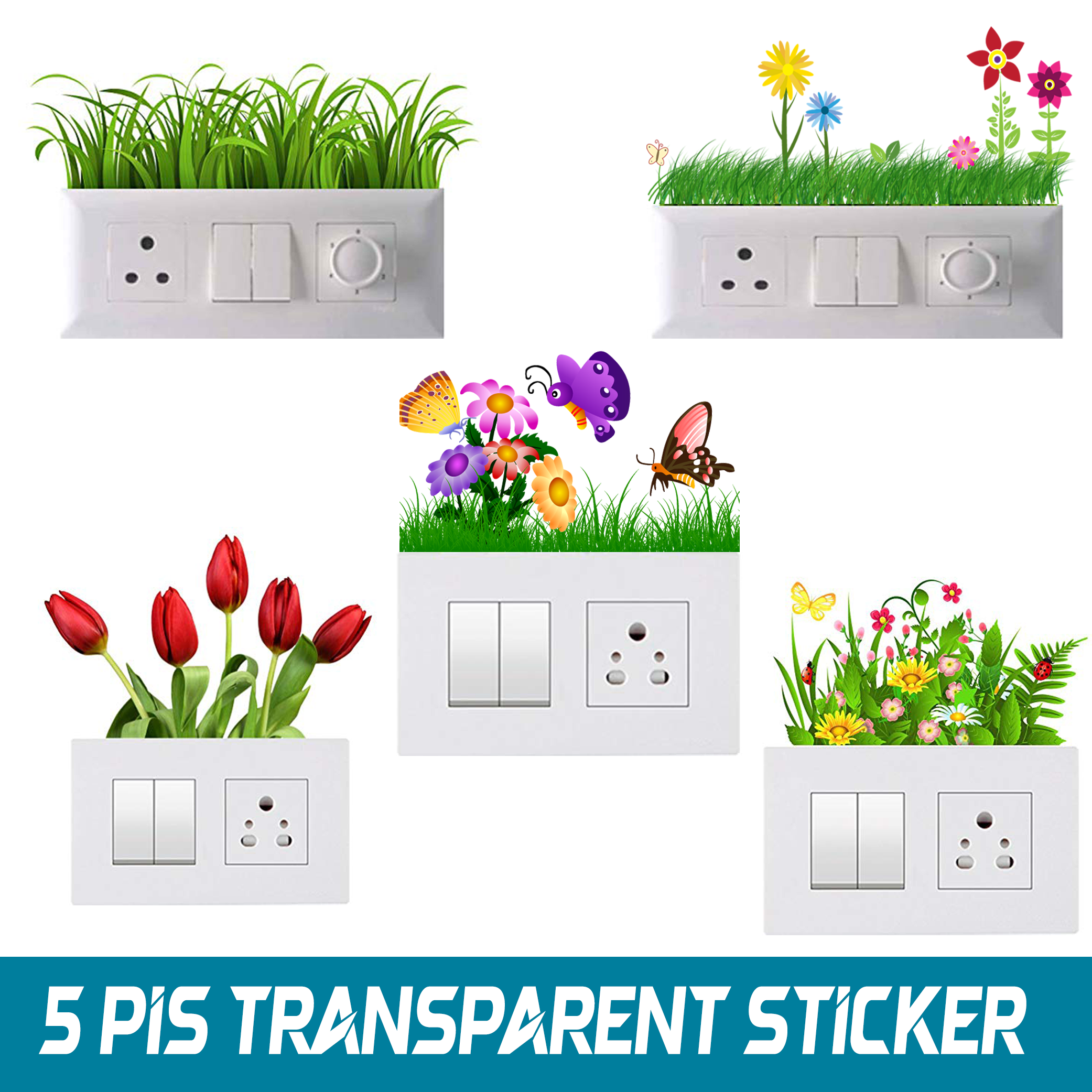 Switch Board Sticker Floral Stickers Wall Stickers Light Switch Sticker ...