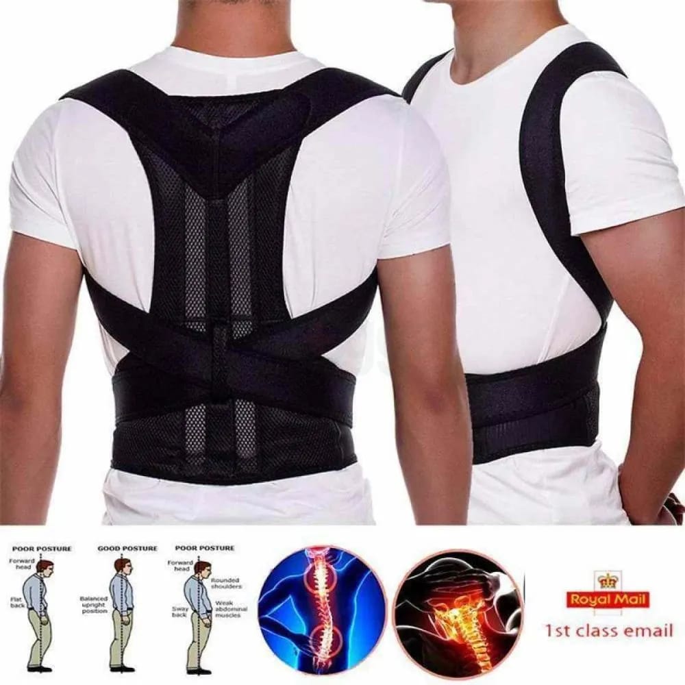 Adjustable Back Posture Corrector Back Pain Relief Belt Spine Waist ...