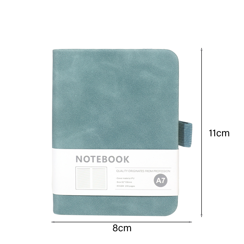 A7 Mini Color Notebook with Strap Pocket Small Horizontal Notebook ...