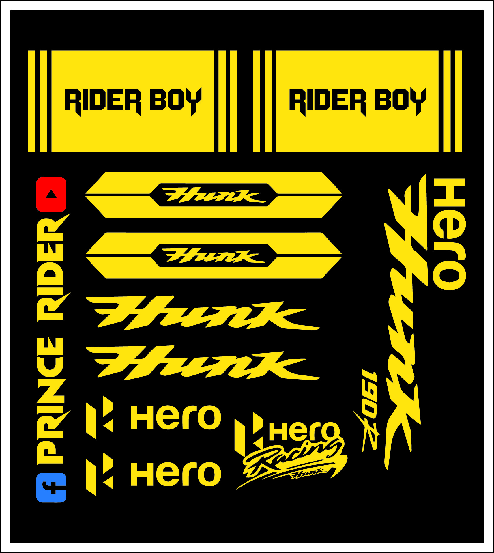 HERO bike all sticker | bike modify sticker | Hunk sticker | Bike full ...
