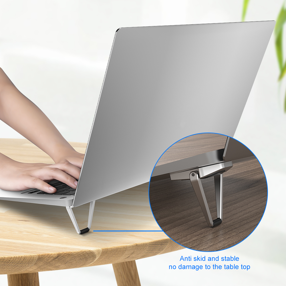 Metal Foldable Laptop Stand Universal Non-slip Bracket Support for ...