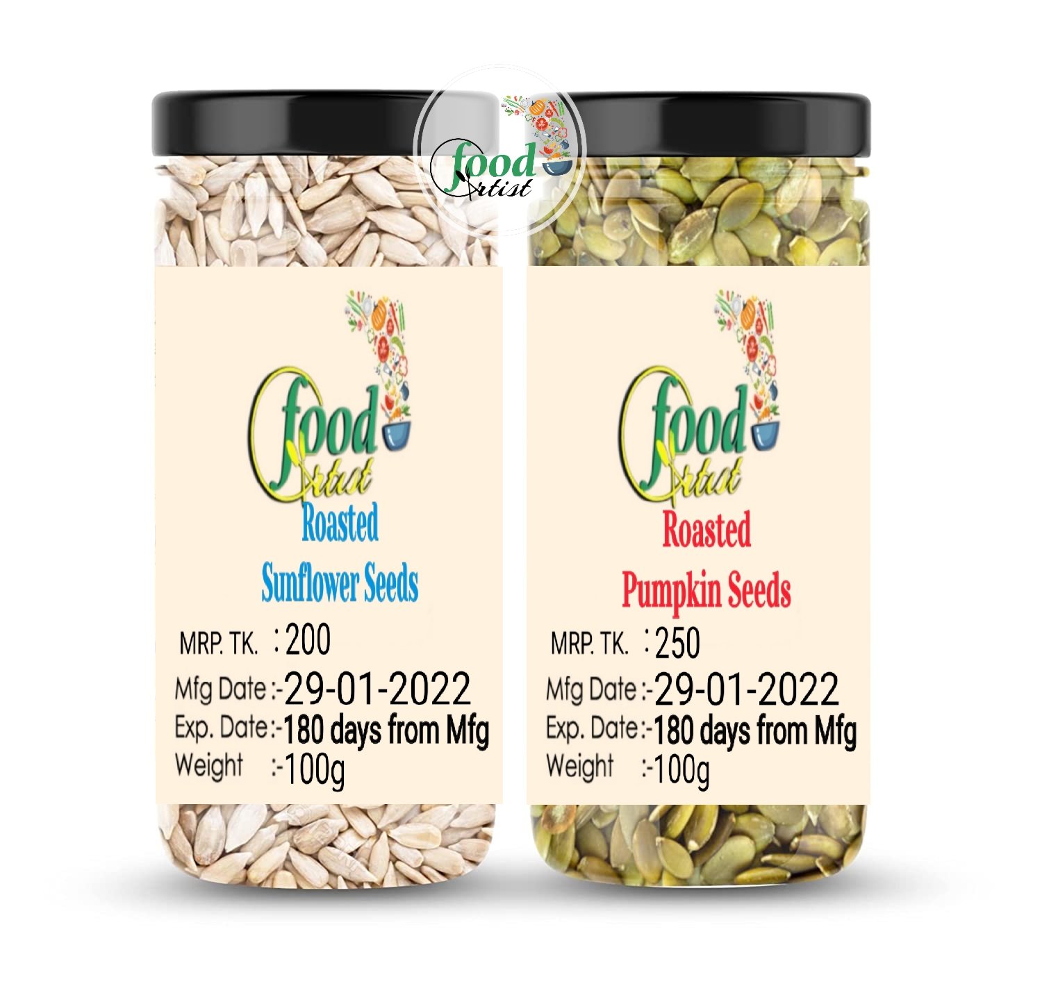 Fried Pumpkin and Sunflower Seed Combo-200gm | Daraz.com.bd