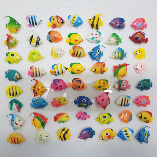 05 Pcs Artificial Small Fish for aquarium Fake Plastic Fish Toys Baby ...