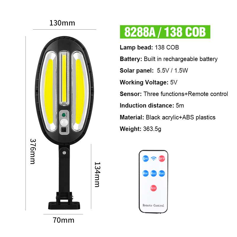 New solar street light human body induction wall light garden sensor ...