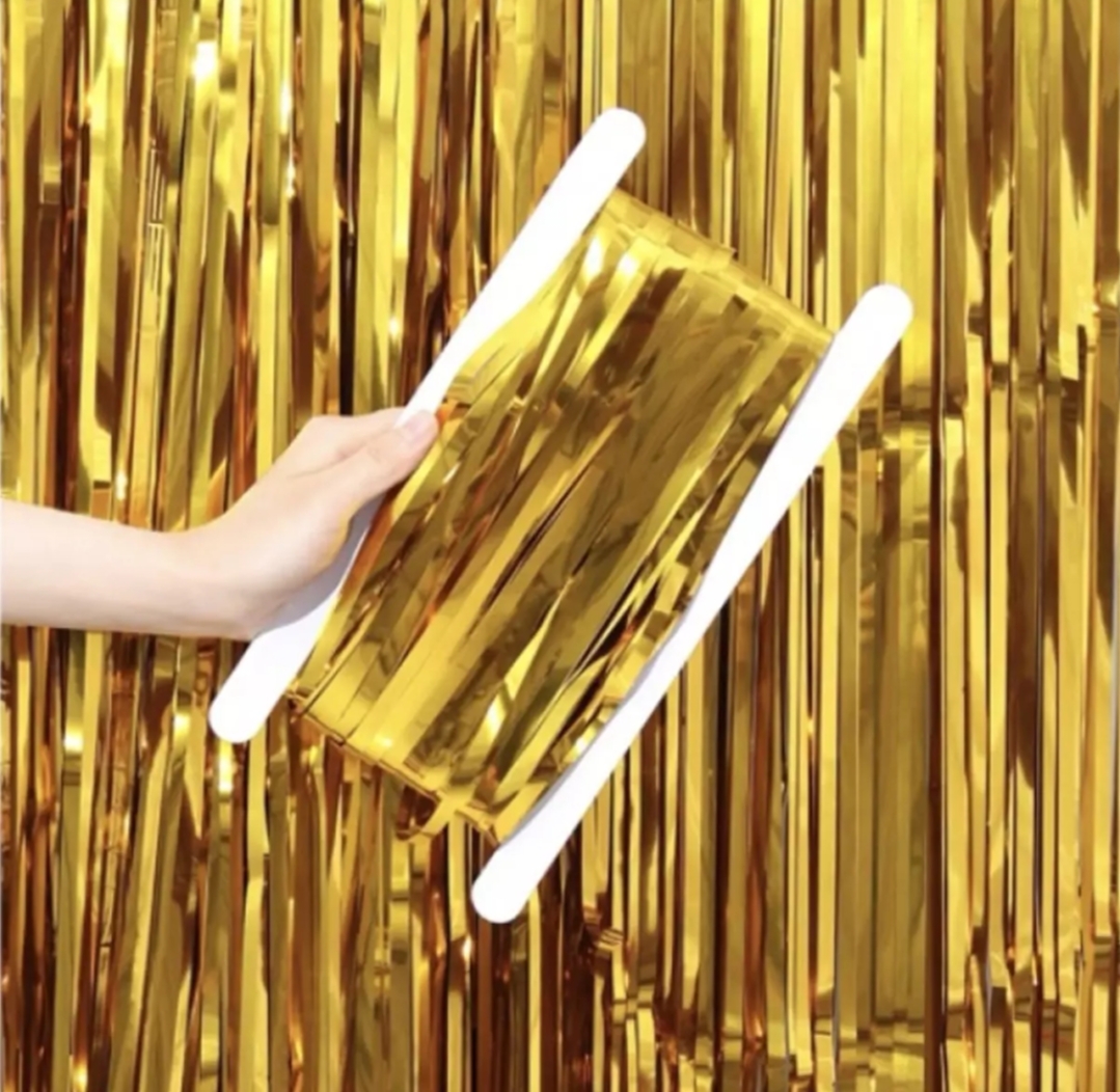 Foil Metallic Curtain Backdrop for Background Decorations | Daraz.com.bd