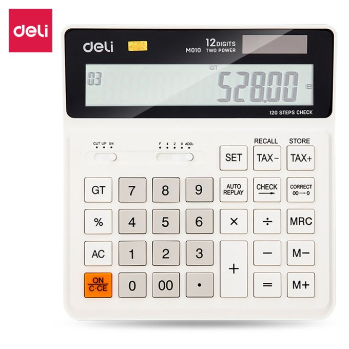 Deli M01010 Calculator with Tax Option - 12 Digits | Daraz.com.bd