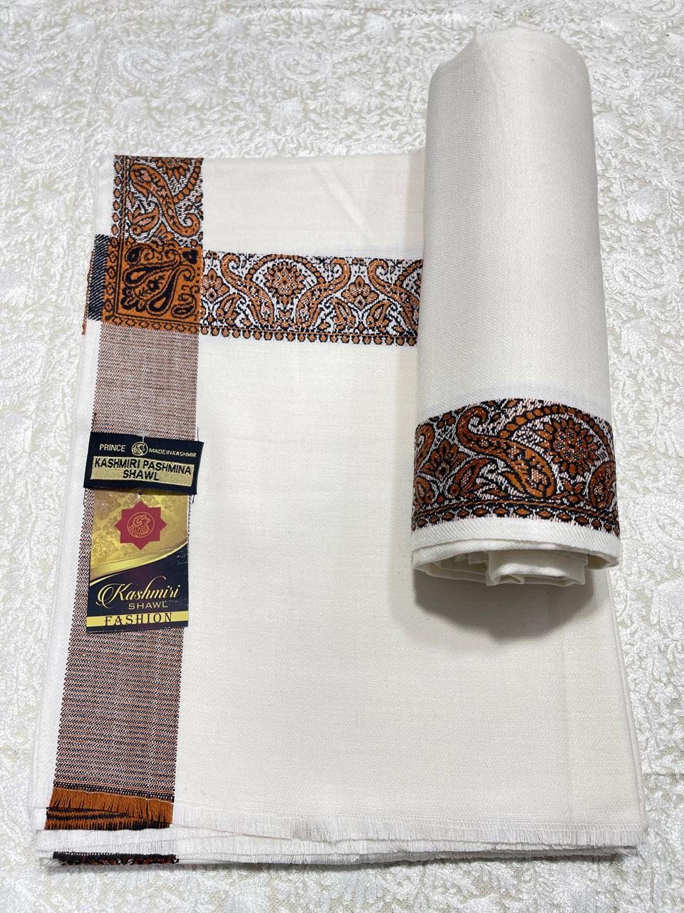 Men Indian Kashmiri White Shawl Winter Collection Chador for Men ...