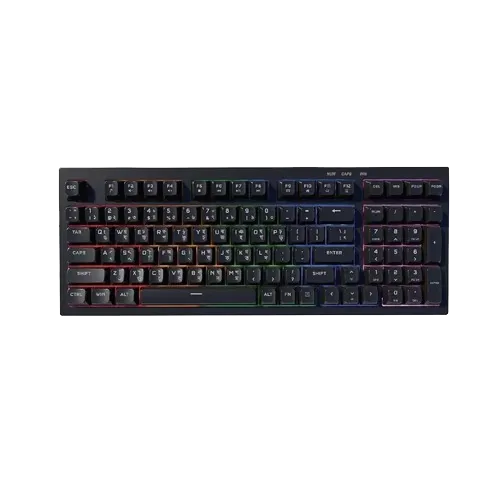 Silent-98 Sunset Mechanical Keyboard – 98-Key Compact Layout with ...